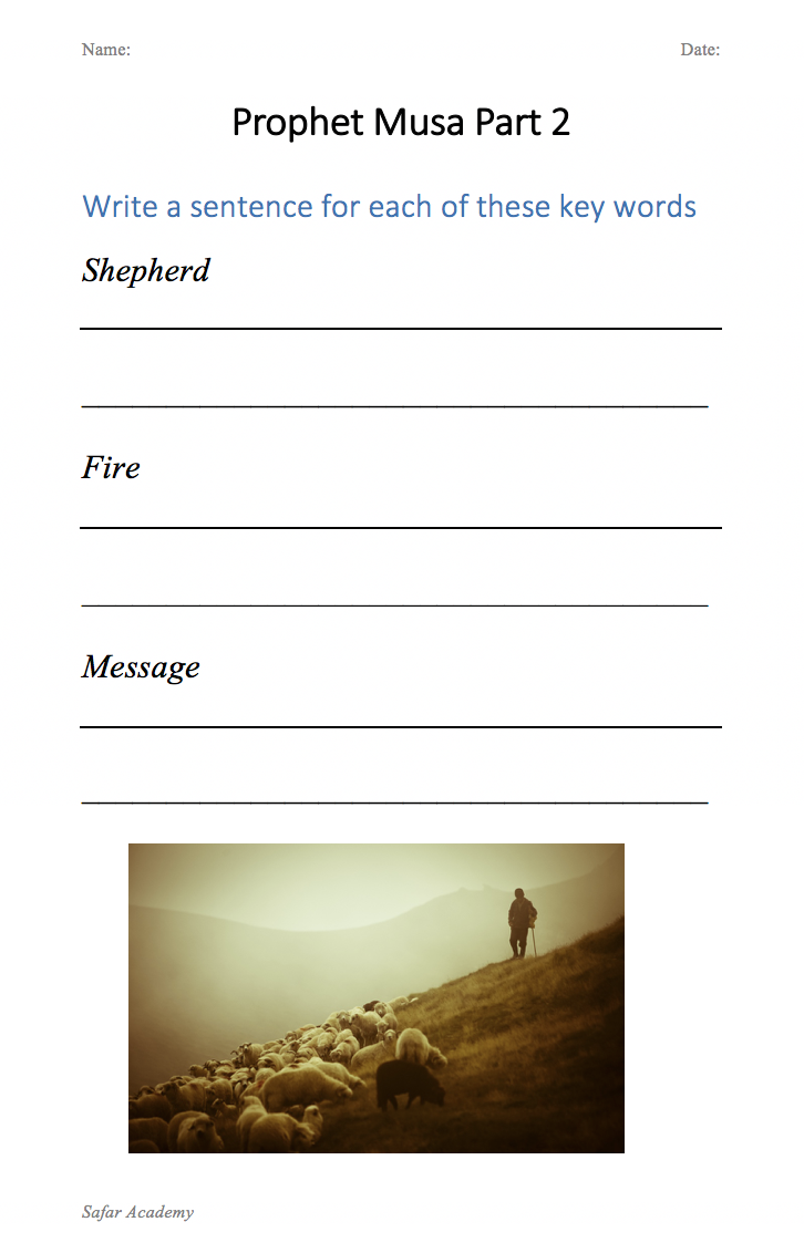 Week 21 - Story of Nabi Musa II Archives - Safar Resources